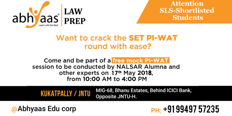 Want to crack the SET PI-WAT round with ease? | Abhyaas Law Prep